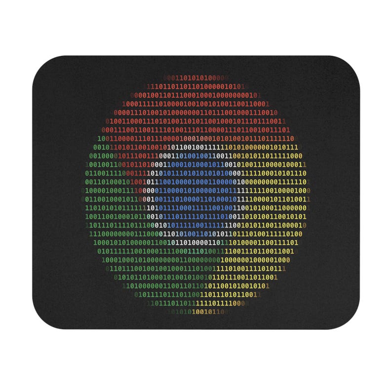 Google Chrome Binary Logo Mouse Pad, Tech Geek Computer Desk Accessory, Programmer Office Decor ...