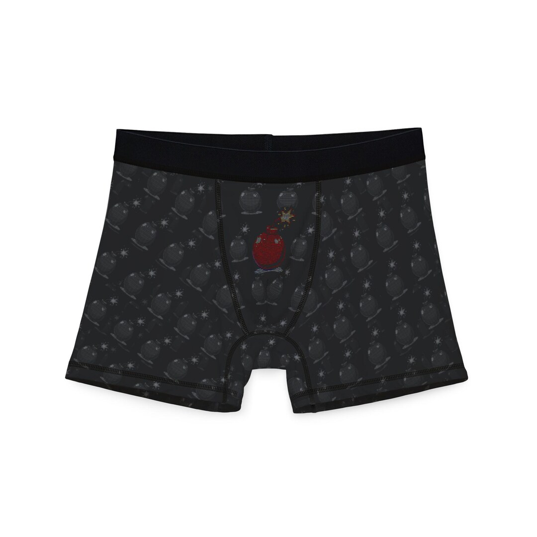 Men's Boxers, Funny Cartoon Bomb Design, ASCII Characters, Binary Code ...