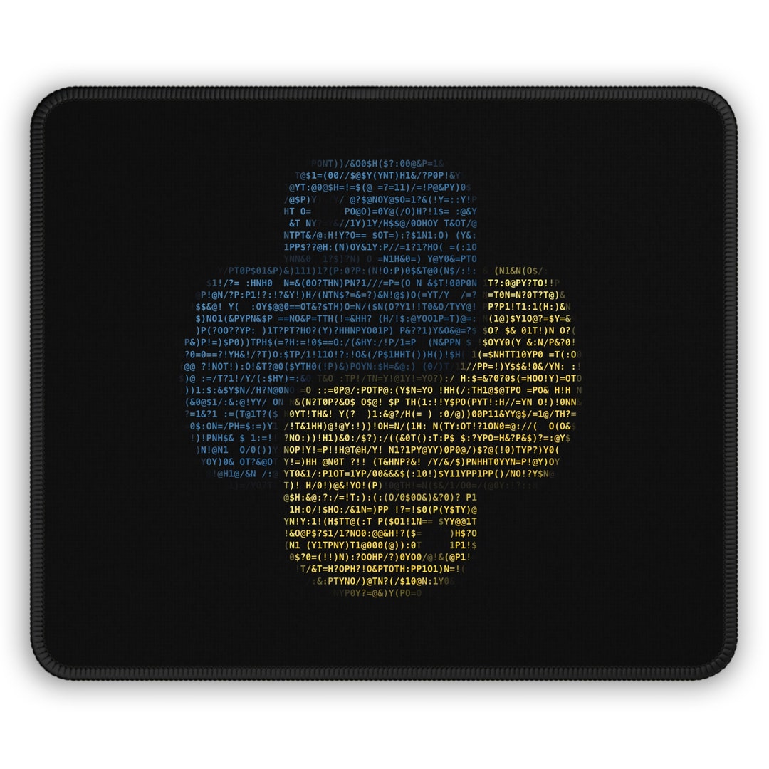Python Programming Logo Gaming Mouse Pad, Coding ASCII Letters Desk Mat, Computer Programmer ...