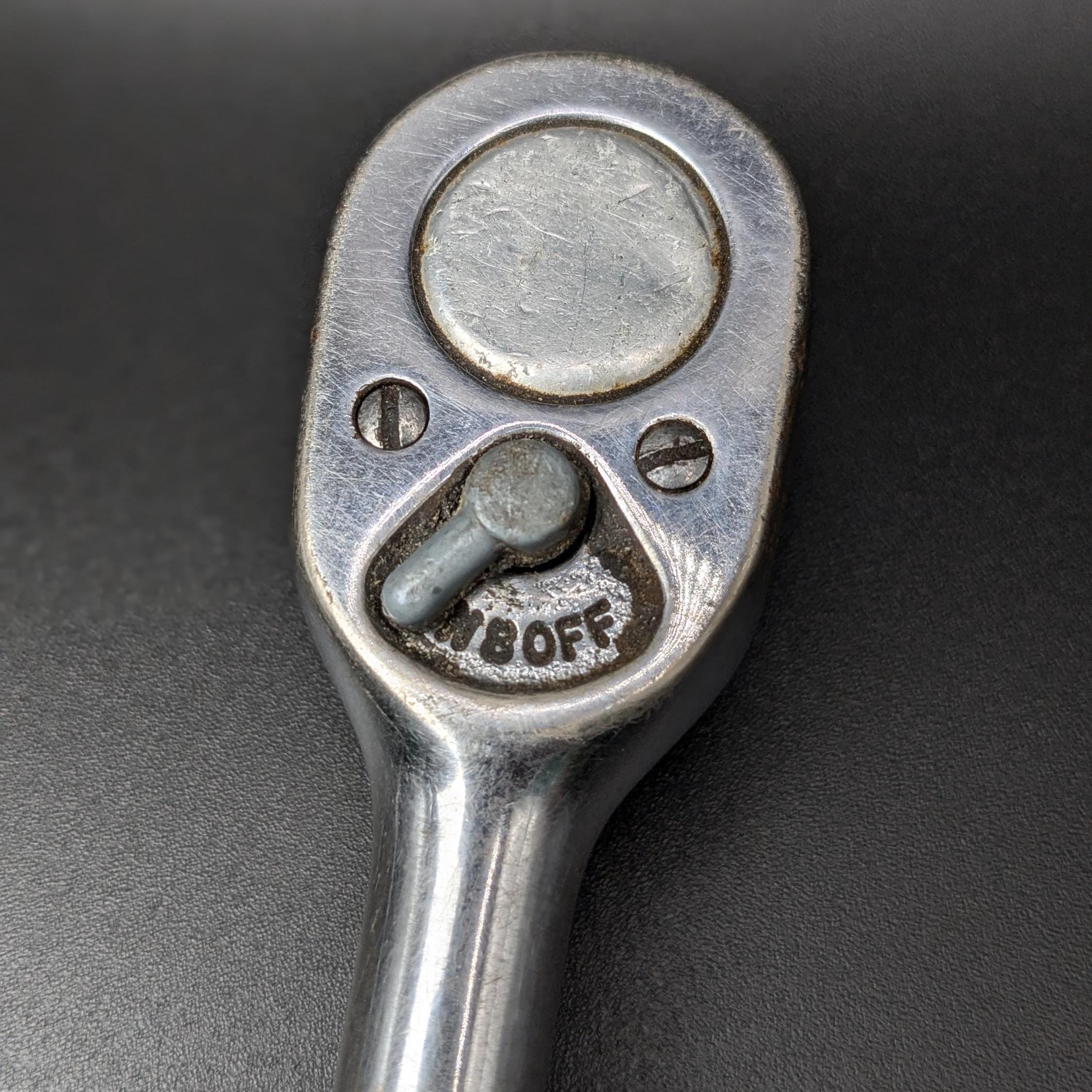 Vintage Snap-on F720 3/8" Standard Handle Ratchet 7 1/2'' Long Handle ...