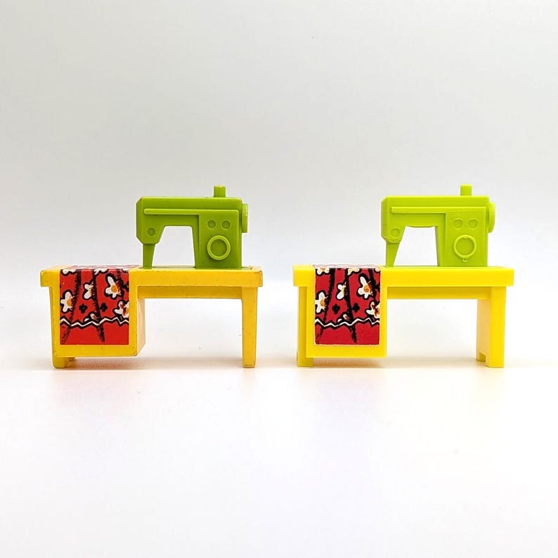 Sewing Machine Yellow and Green - Original Fisher Price Little People ...