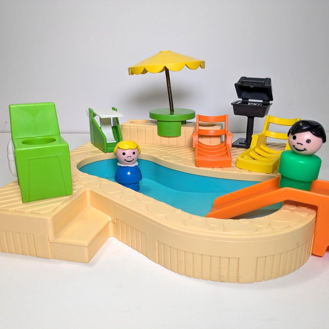 Fisher Price Little People Swimming Pool Complete Collector Set #2526 ...