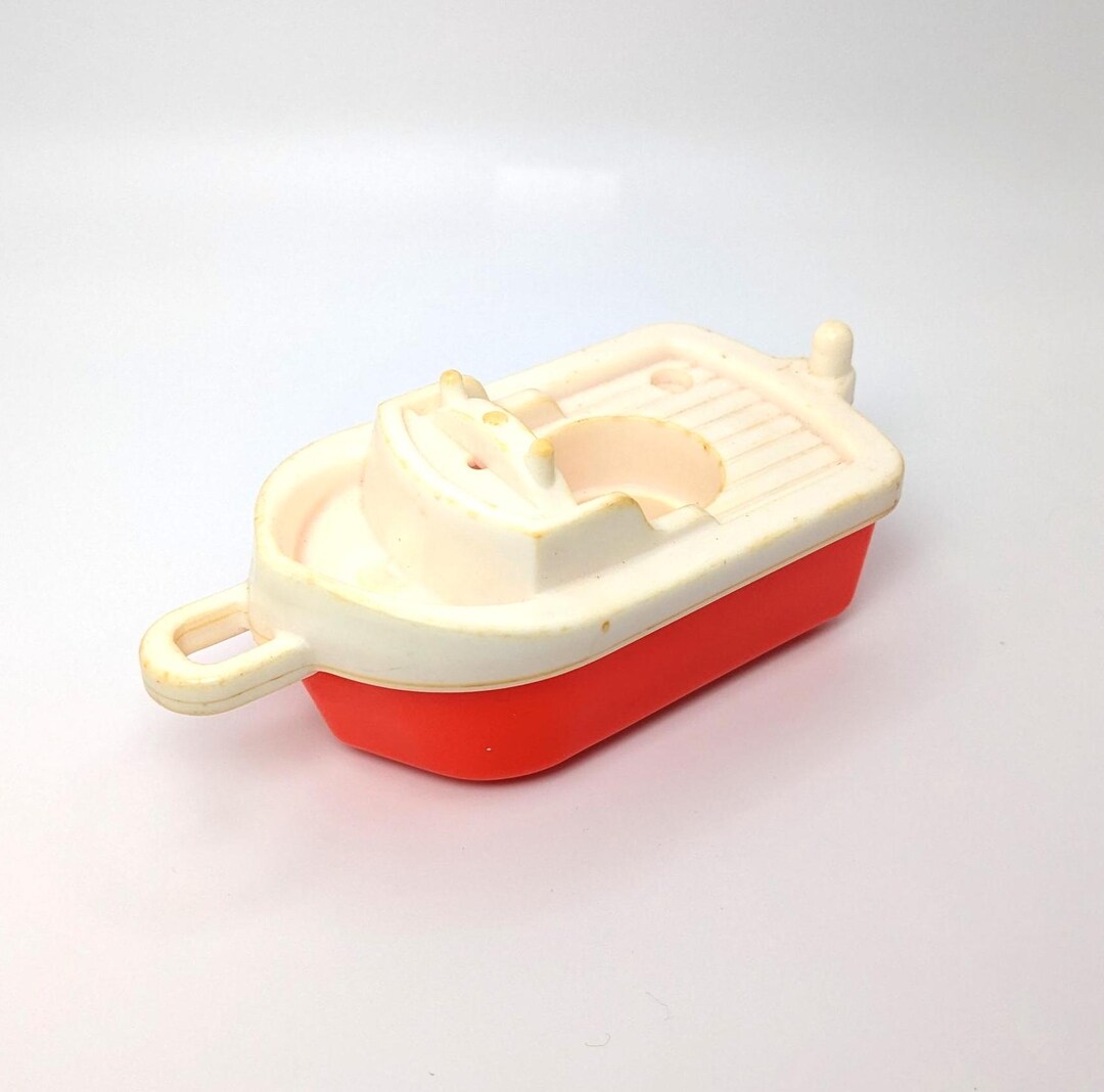 Vintage Fisher Price Little People White Red Floating Marina Boat ...