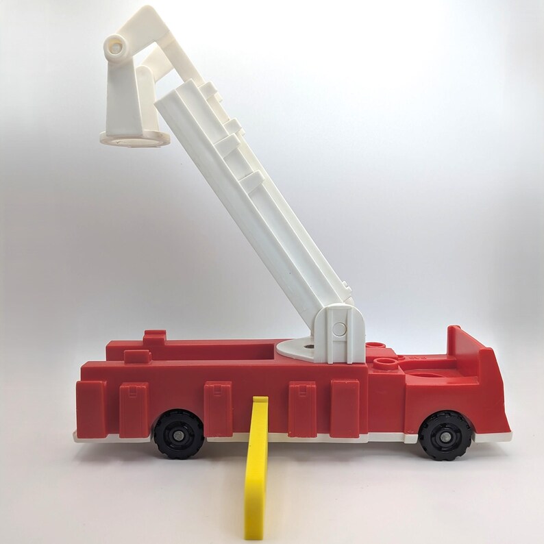 Vintage Fisher Price Little People Fire Engine Truck From Fire Station ...