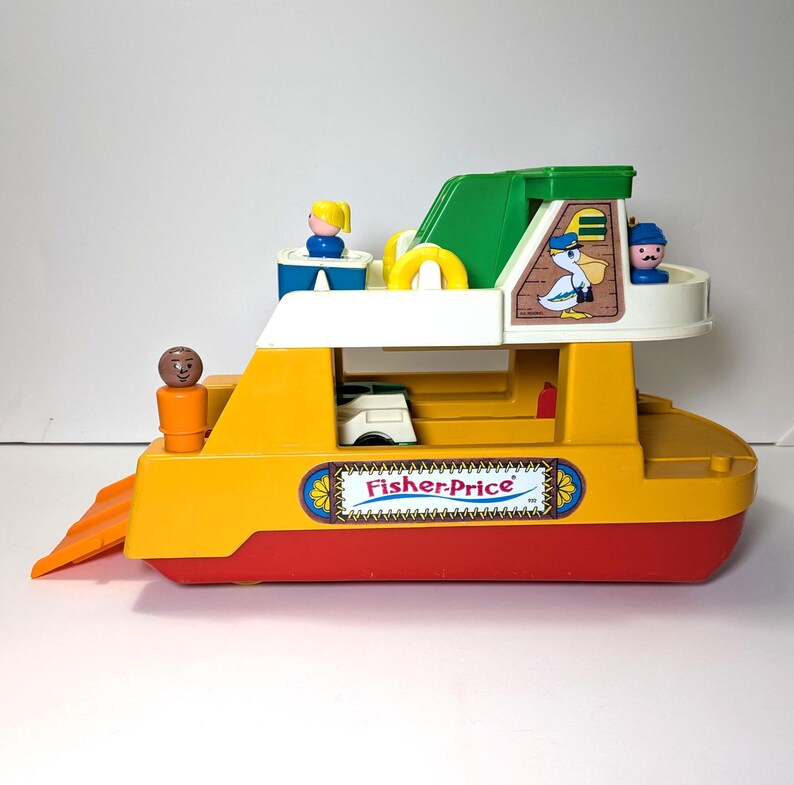 Fisher Price Little People Ferry Boat Complete Collector HTF Set #932 ...