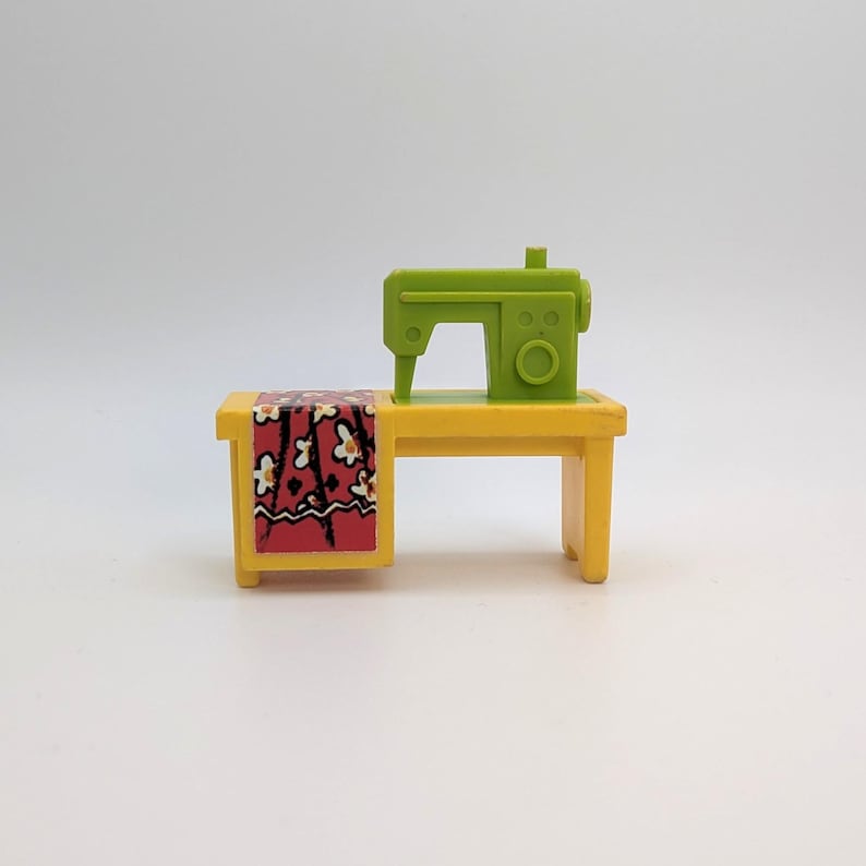 Sewing Machine Yellow and Green - Original Fisher Price Little People ...