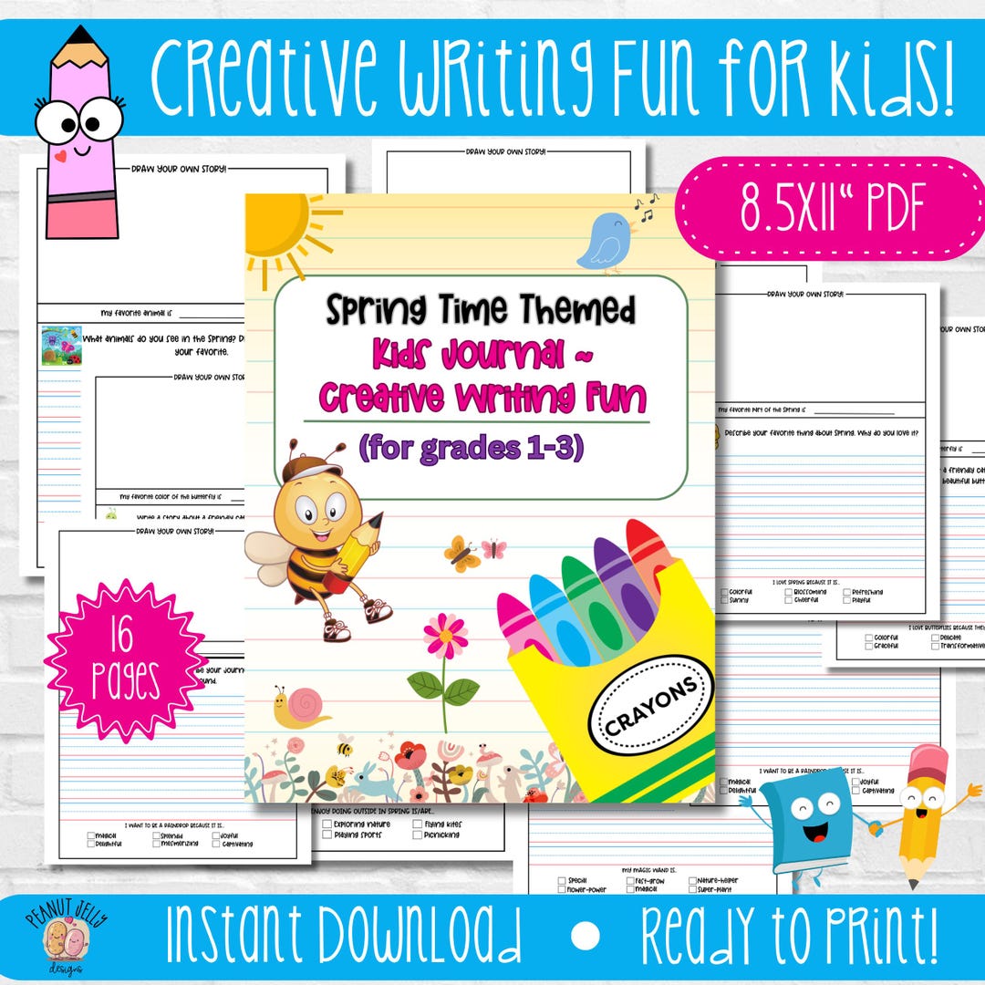 Spring Writing Journal for Kids: Creative Writing Prompts (PDF) - Etsy