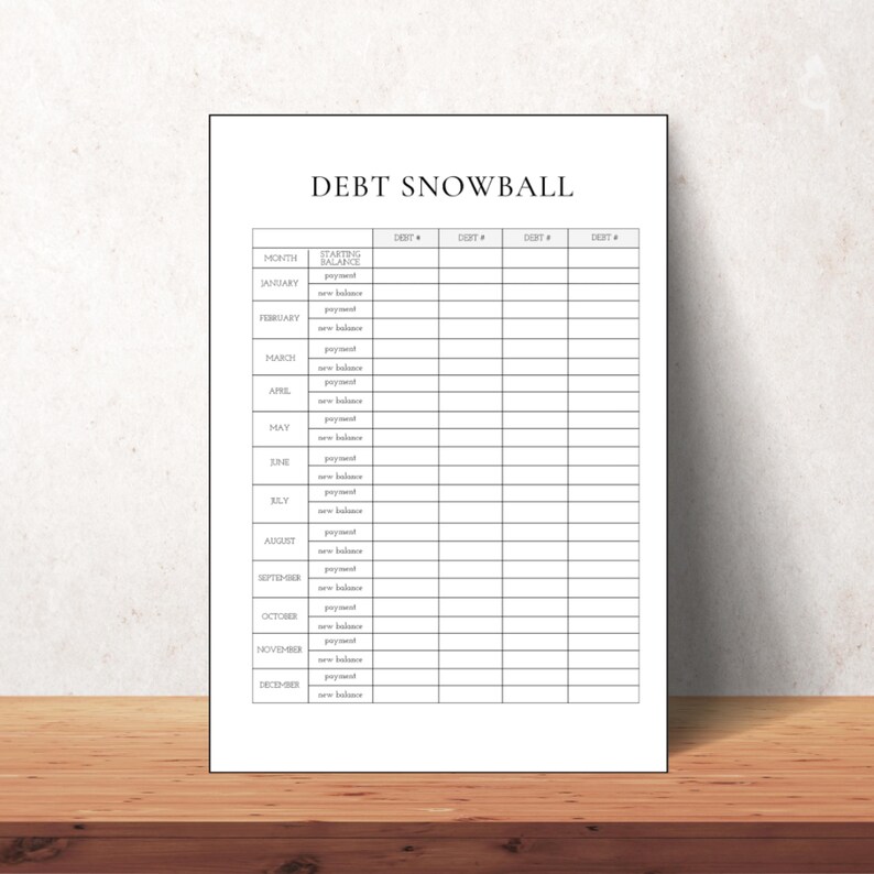 Debt Payoff Tracker: Financial Planner, Credit Card Tracker (PDF) - Etsy
