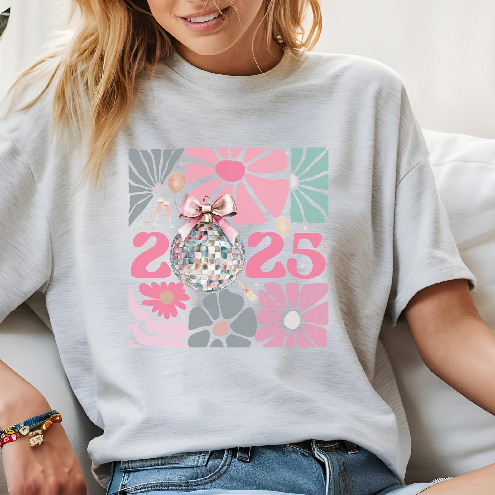 Boho New Year 2025 PNG, Boho Floral Png, Trendy New Years Eve PNG ...