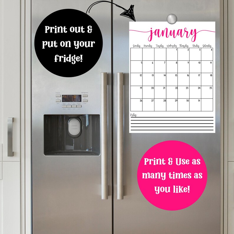 2025 Monthly Calendar Printable: Colorful Minimalist Design (PDF ...