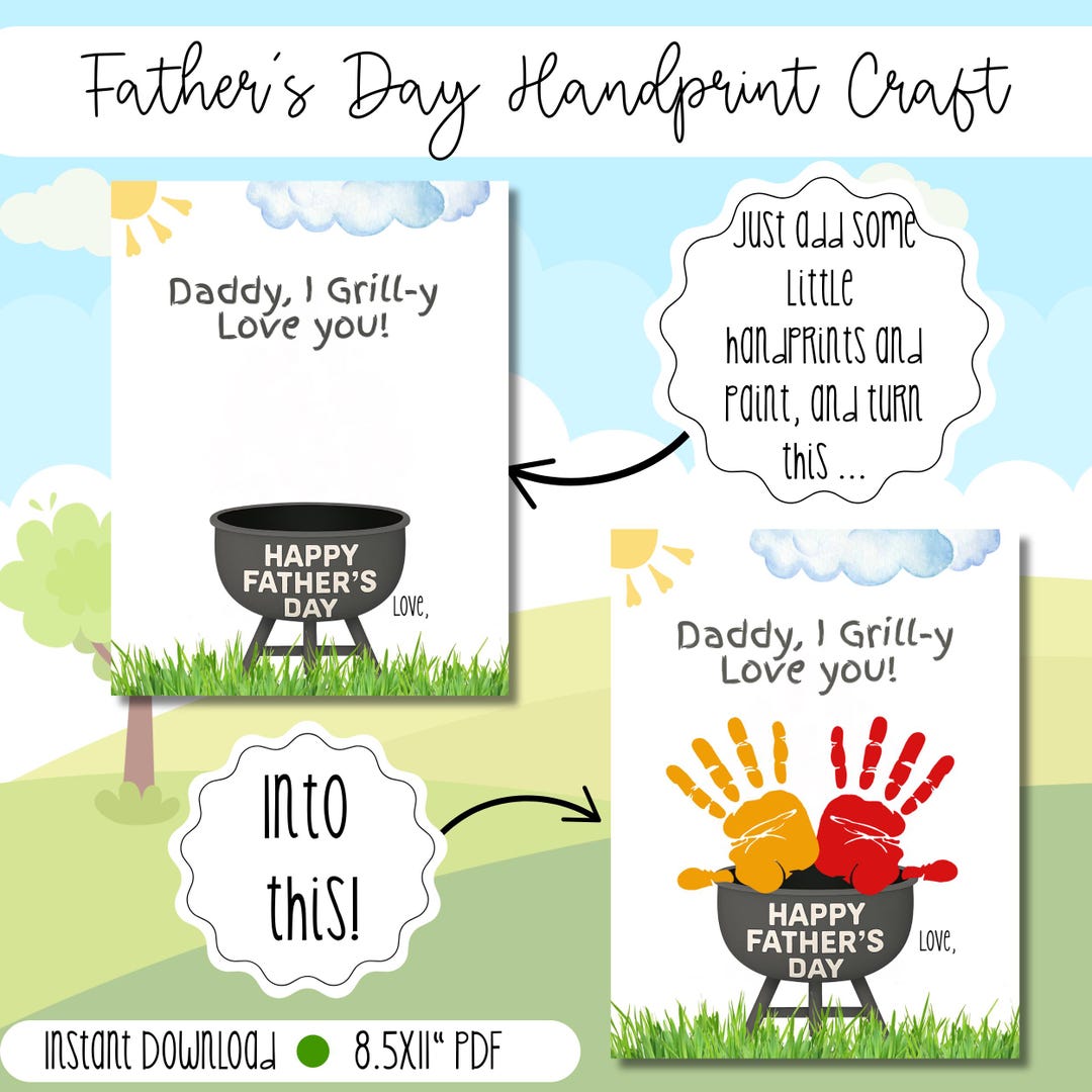 Fathers Day Crafts, Preschool Fathers Day Craft, Fathers Day Handprint ...