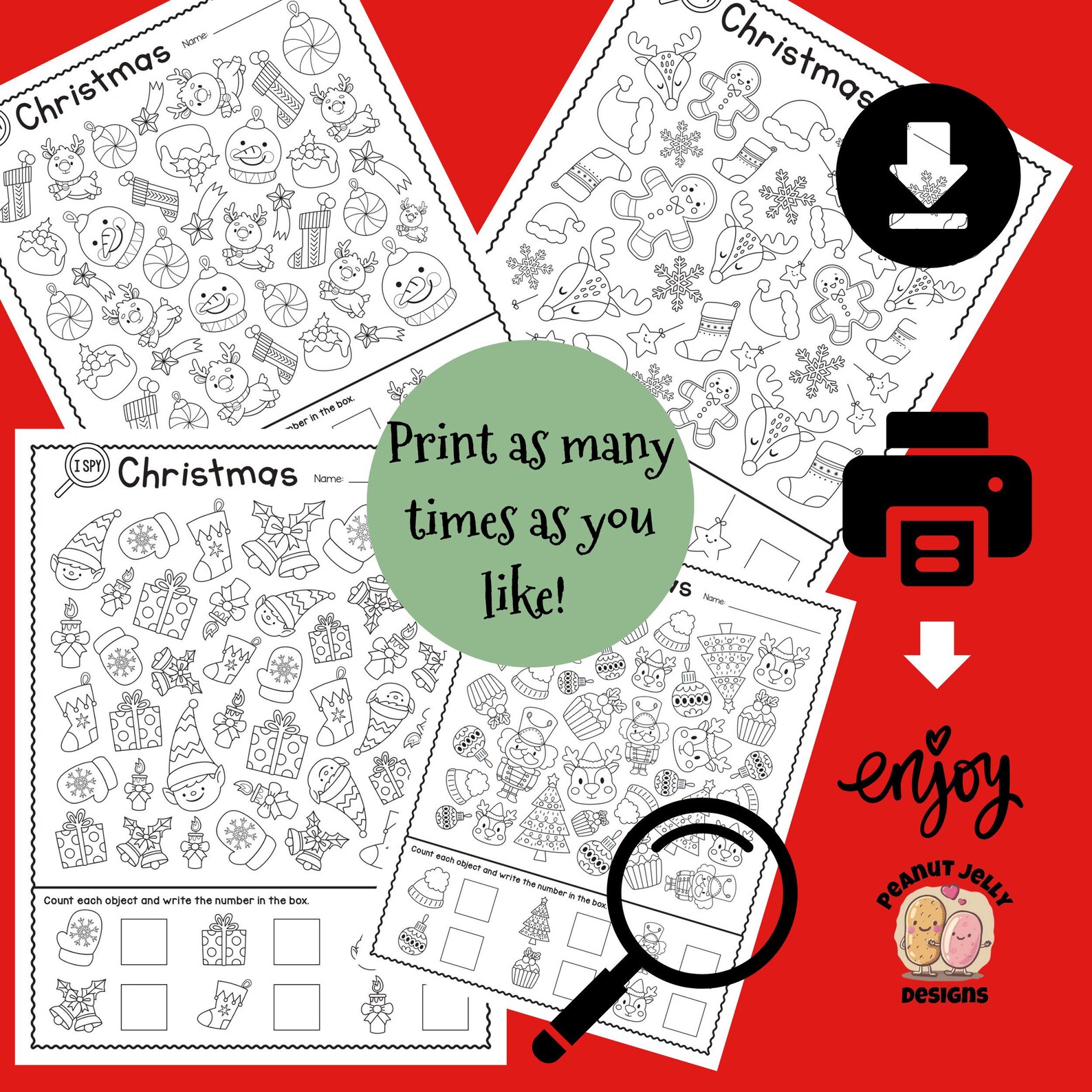Christmas Printable Activity, Christmas Game, Fun Christmas Activity ...