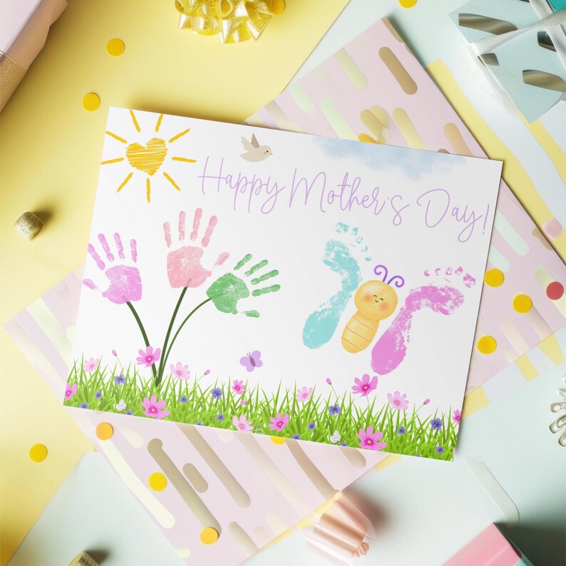 Handprint Art, Mothers Day Printable Craft for Kids, Handprint Crafts ...