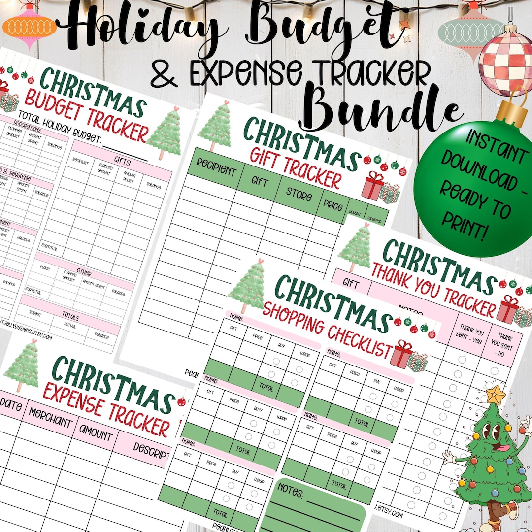 Christmas Budget Planner Printable: Holiday Expense & Gift Tracker (PDF ...