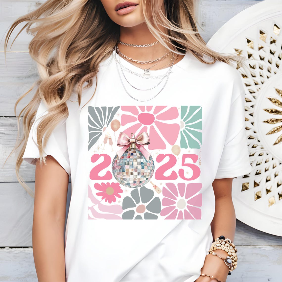 Boho New Year 2025 PNG, Boho Floral Png, Trendy New Years Eve PNG ...