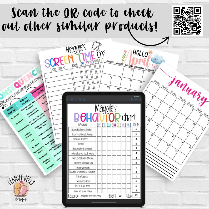Editable Kids Behavior Chart: Consequence Tracker (printable PDF) - Etsy