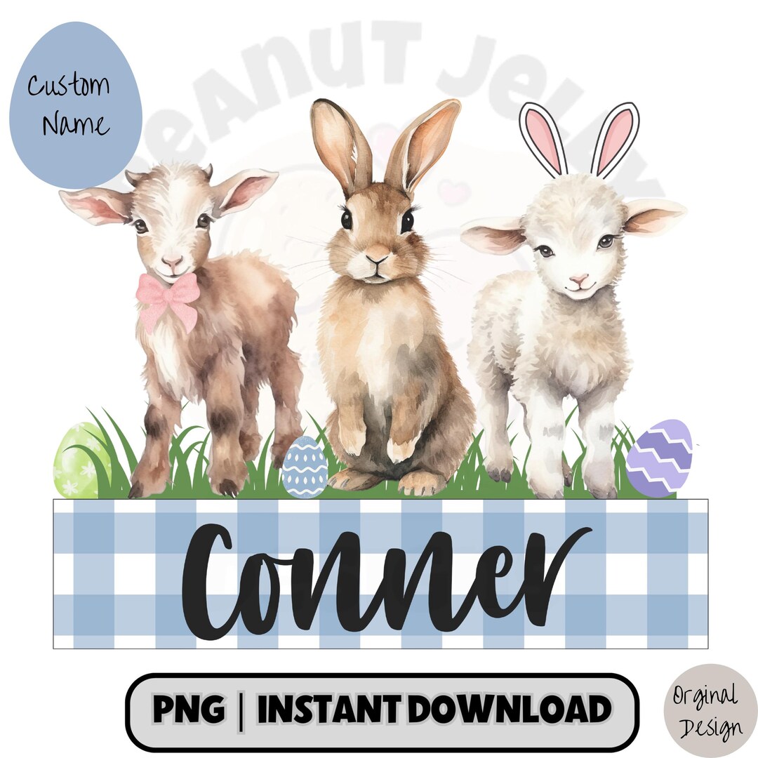 Cute Easter PNG, Easter Bunny Png, Cute Easter Farm Animal Design ...
