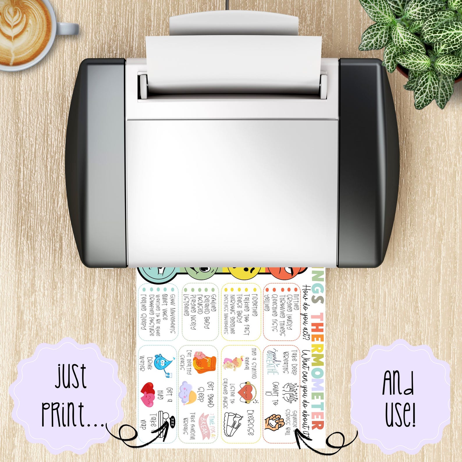 Feelings Thermometer Printable: Kids Emotions Chart, Coping Skills (PDF ...