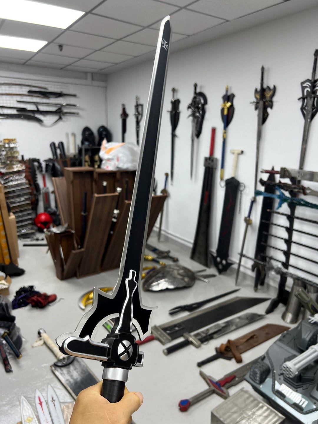 SAO Black Elucidator White Dark Repulser Sword Cosplay Metal Steel ...