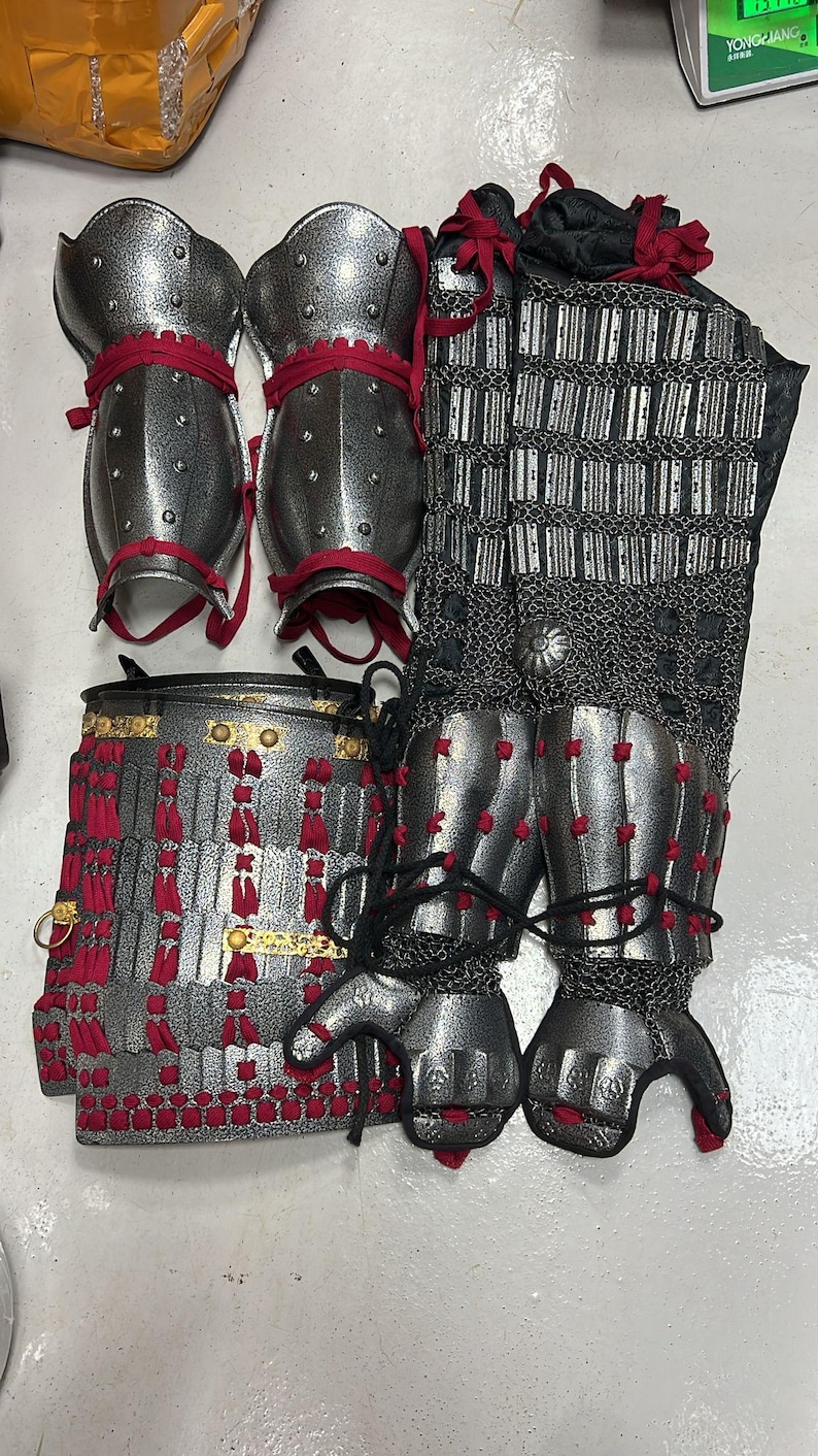 Japan Samurai Armor Design 1-4 Cosplay Metal Helmet Gauntlet Pauldron ...