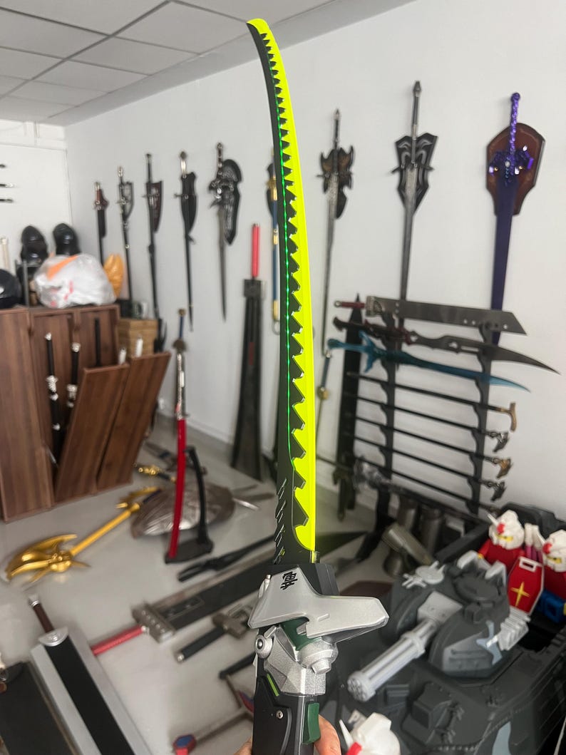 Steel Overwatch LED Katana Sword Blade Gengi Cosplay Metal Weapon - Etsy