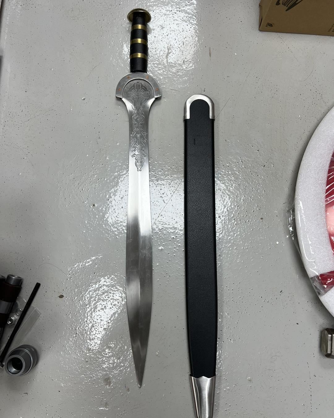 Steel Spartacus Sword Roman Gladiator Gladius Blade Cosplay Metal ...