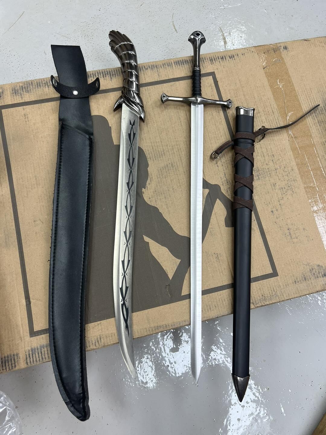 Steel Elf Short Anduril Narsil Sword Dagger Cosplay Lord of the Rings ...