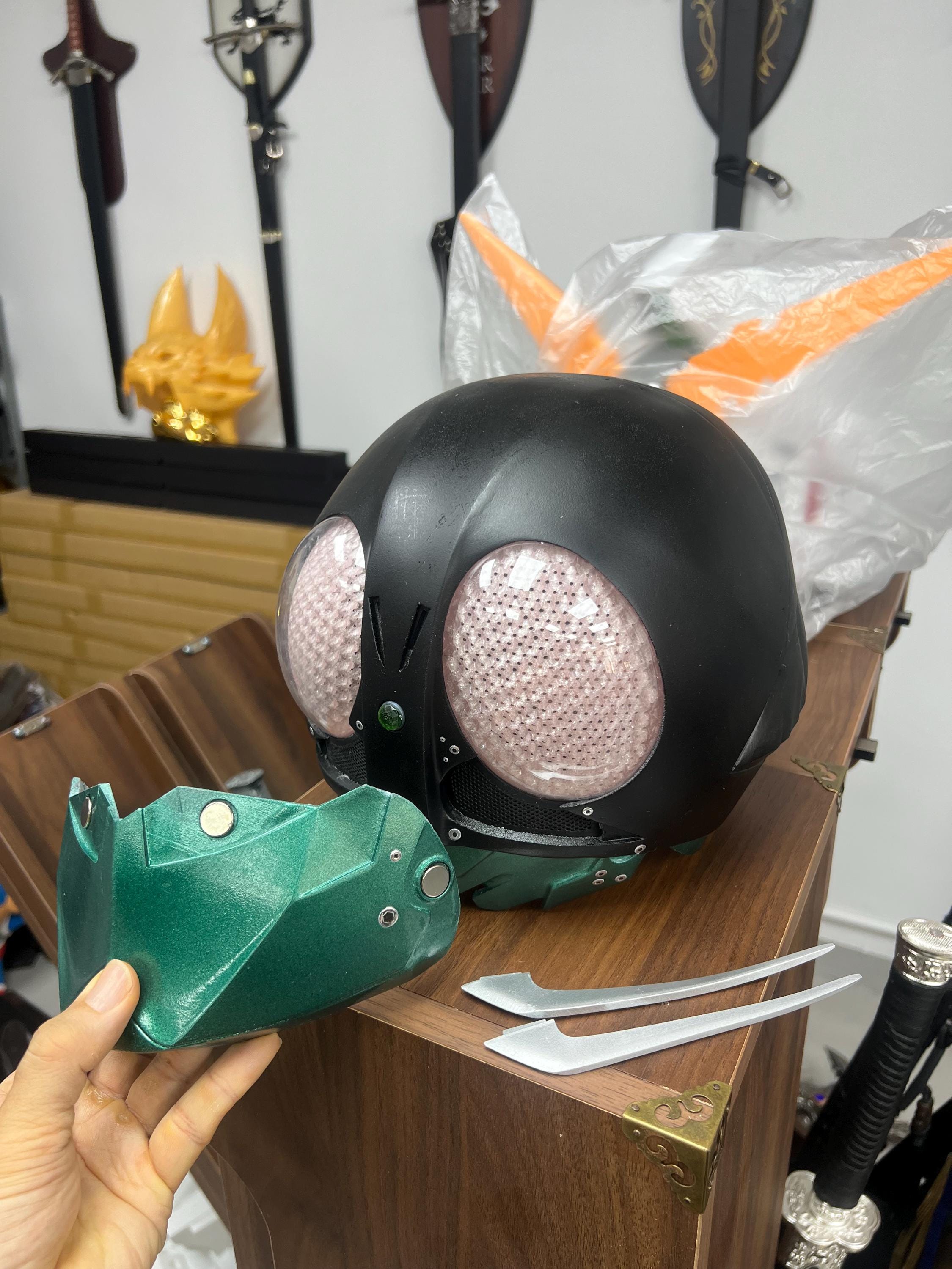 3d Print Masked Kamen Rider 2023 V1 Cosplay LED Helmet Mask - Etsy