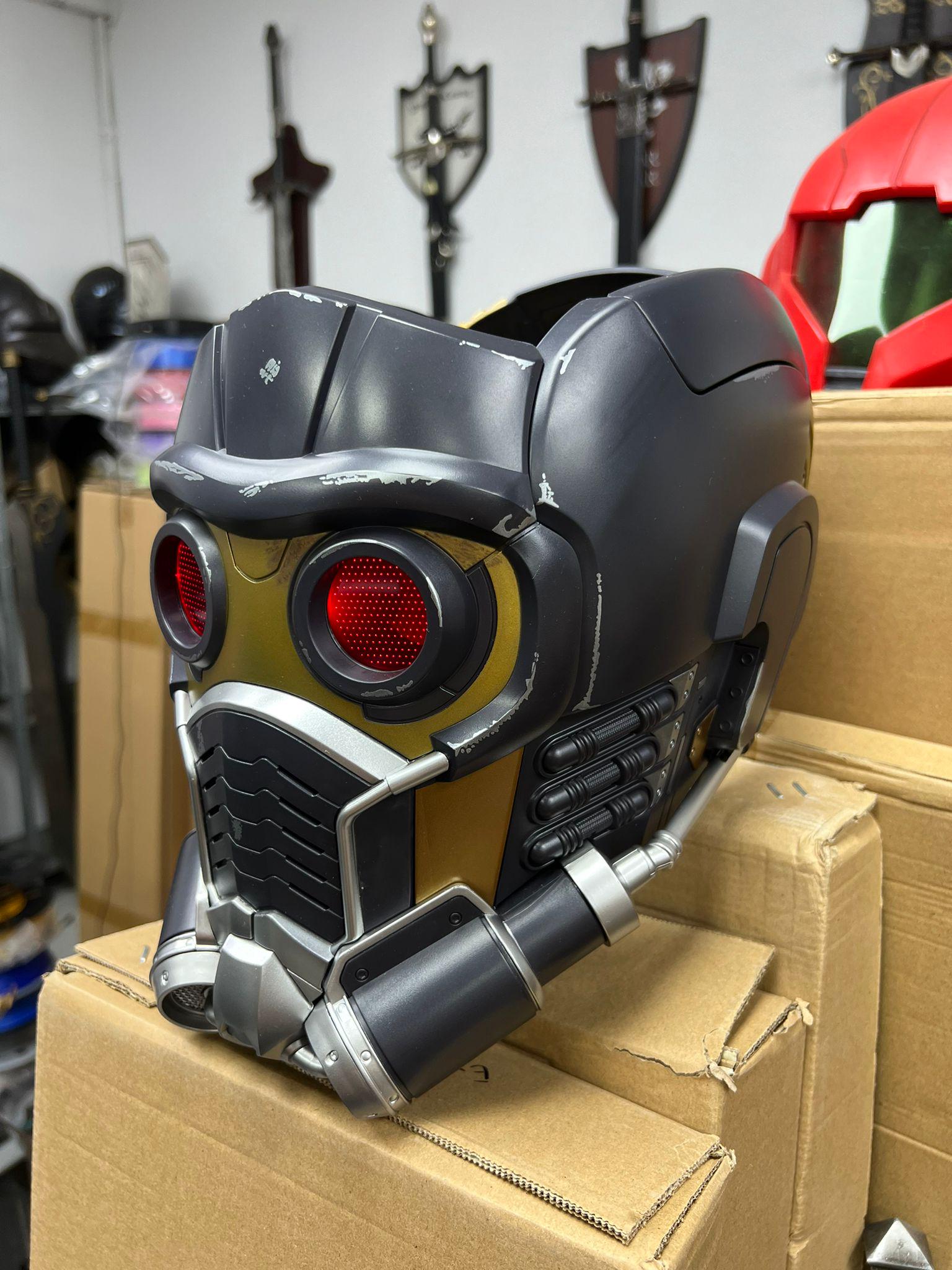 Star Lord Man LED Helmet Mask Cosplay Weapon Armor Prop - Etsy