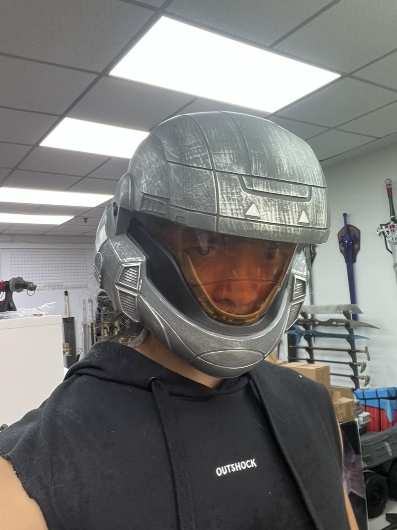 Halo Energy Blade Sword Helmet Mass Effect Metroid Alien Cosplay Mask ...