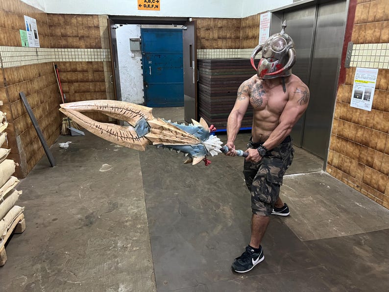Monster Hunter World Now Wilds Jaw Blade Thunder Dragon Cosplay Weapon ...