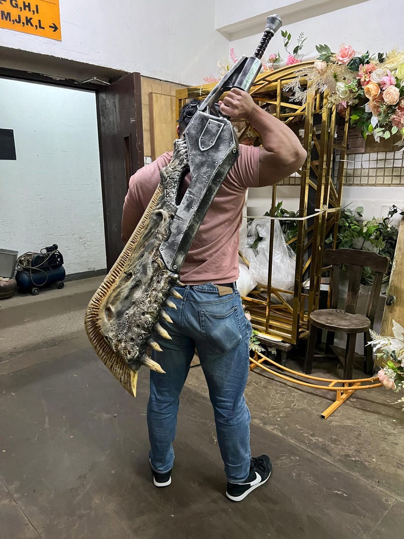 Monster Hunter World Now Wilds Thunder Dragon Jaw Blade Cosplay Weapon ...
