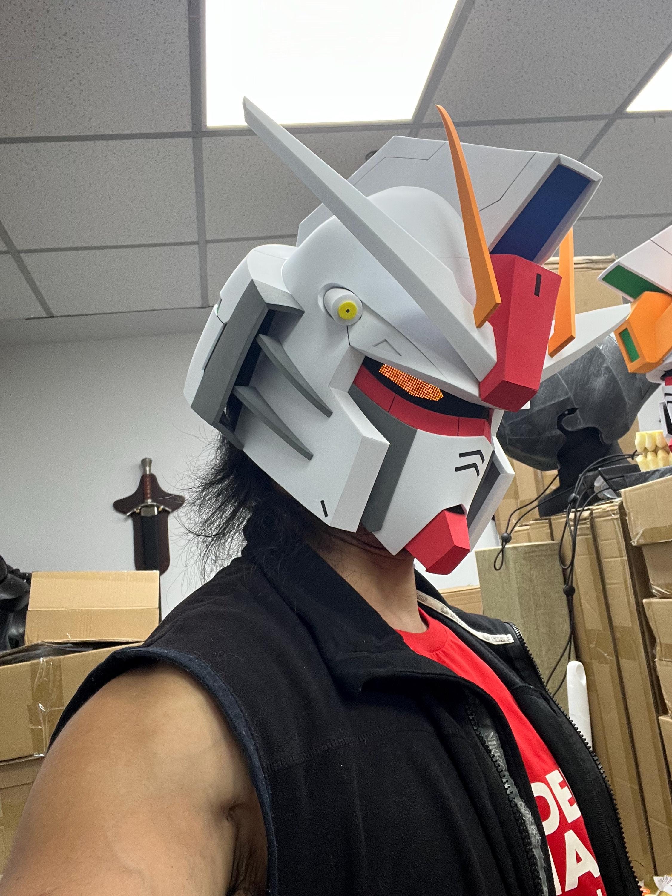 EVA Rx-78 Wing Zero Unicorn Freedom Gundam Zaku LED Head Helmet Cosplay ...