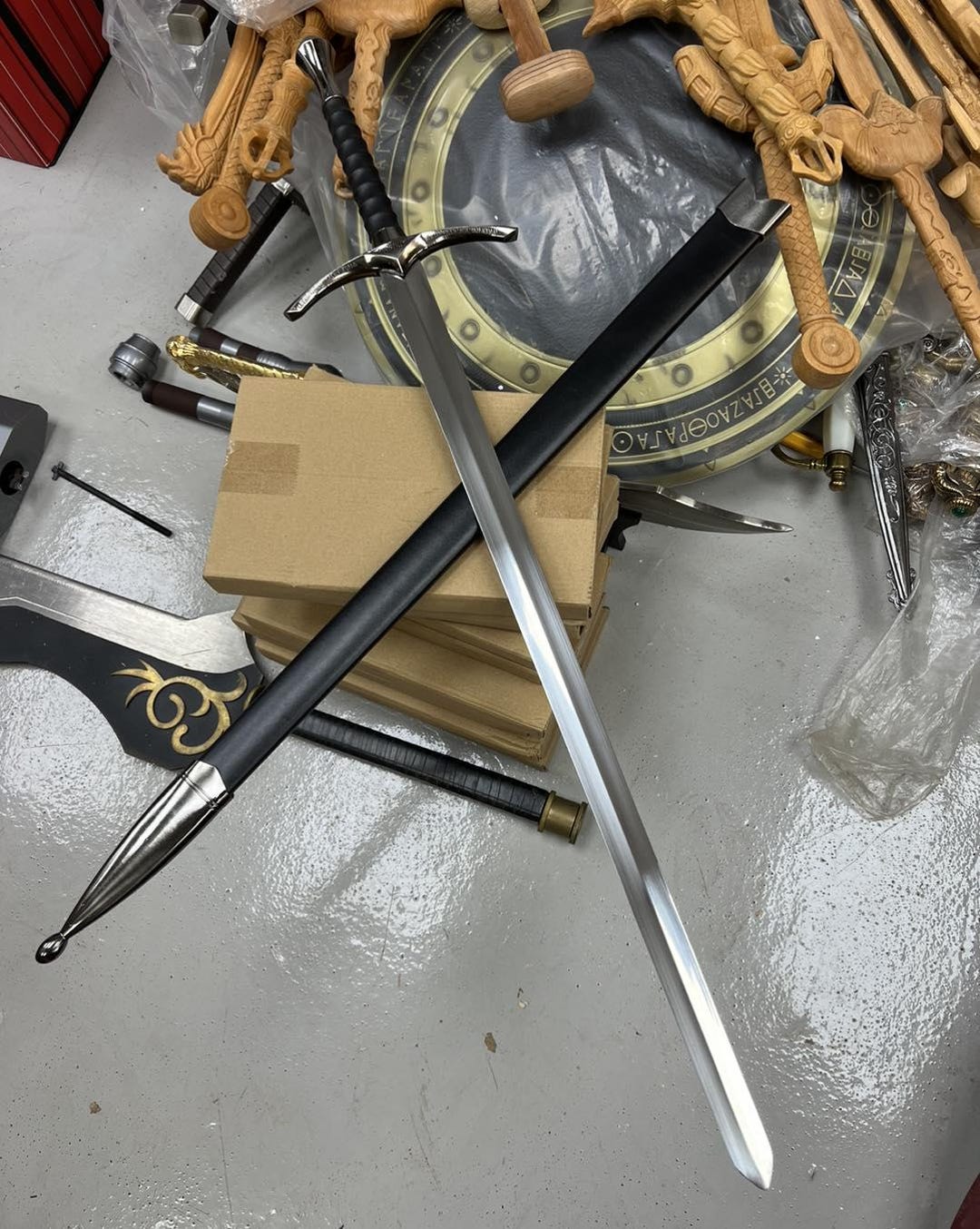 Rings of Power Witcher Gandalf Steel Sword Blade Cosplay Metal Weapon ...