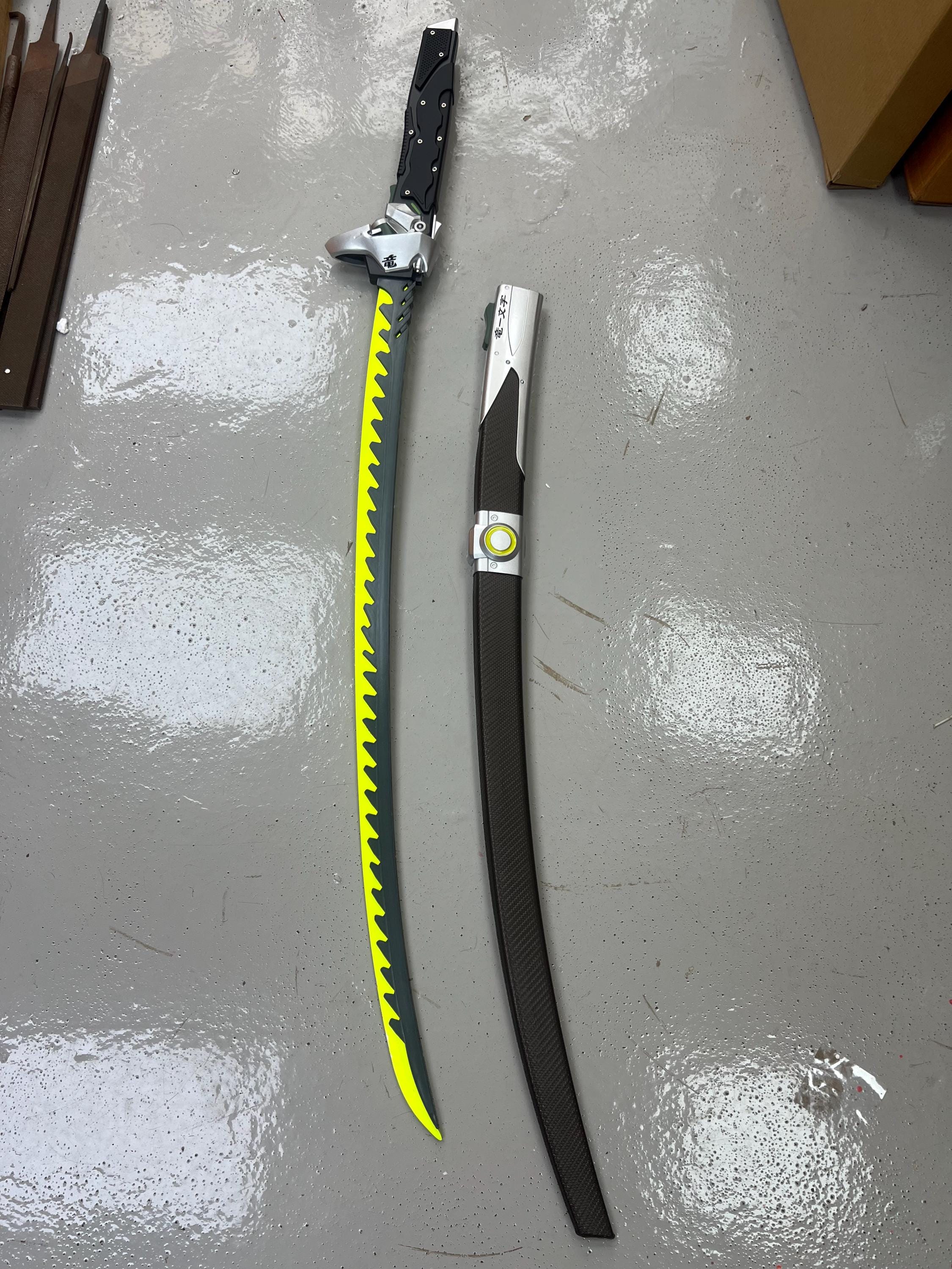 Steel Overwatch LED Katana Sword Blade Gengi Cosplay Metal Weapon - Etsy