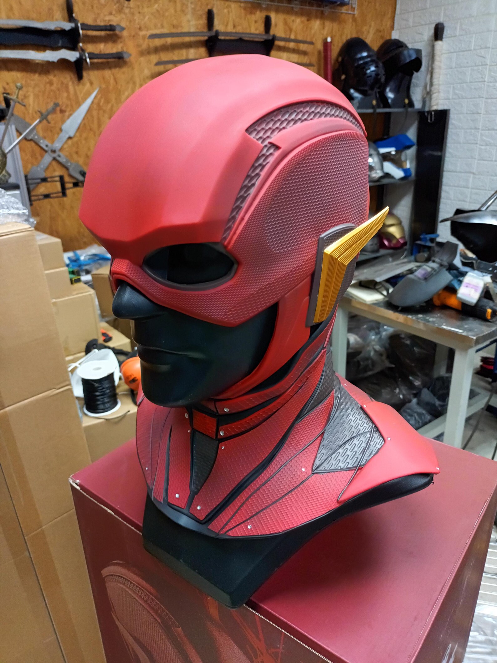 Batman Flash Head Helmet Mask Cosplay Armor - Etsy