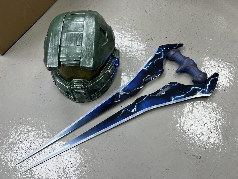 Halo Energy Blade Sword Helmet Mass Effect Metroid Alien Cosplay Mask ...