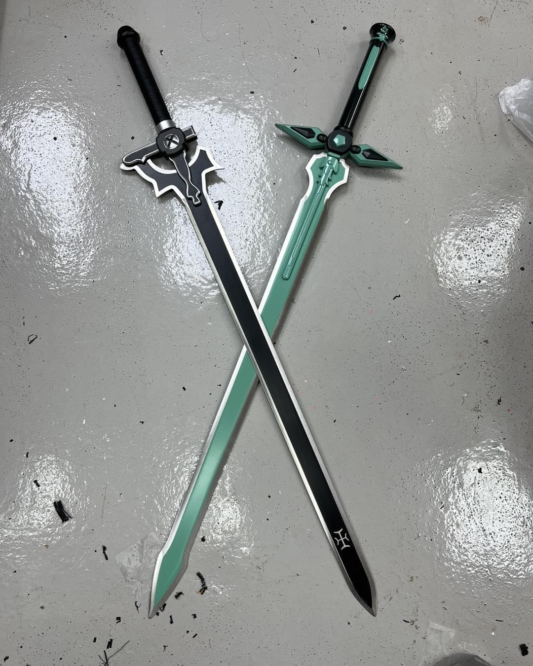 SAO Elucidator Dark Repulser Genshin Impact Steel Sword Cosplay Metal ...