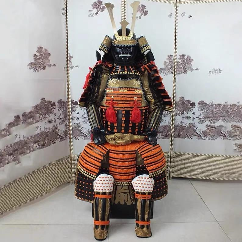 Japan Samurai Armor Design 1-4 Cosplay Metal Helmet Gauntlet Pauldron ...