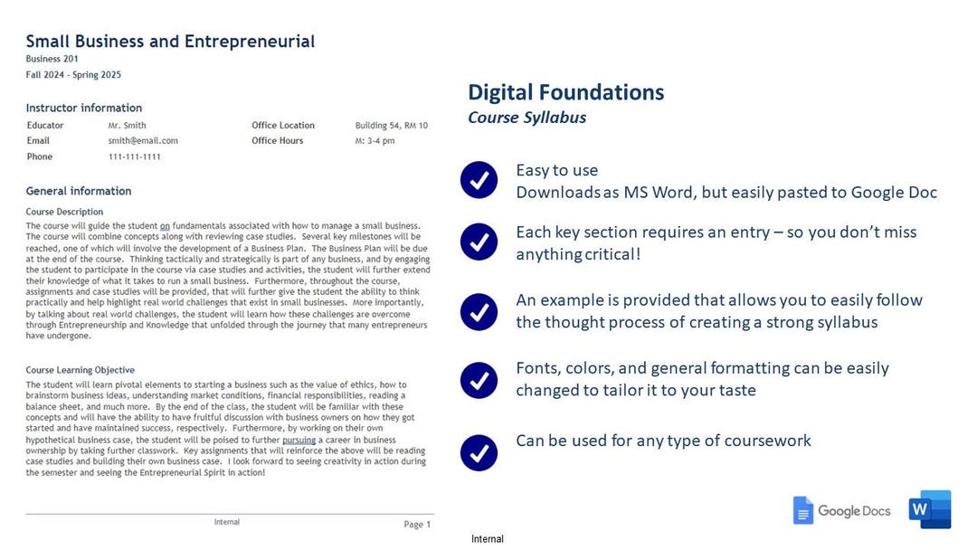 Easy Way to Create Your Own Course Syllabus. Meant for All Educators ...
