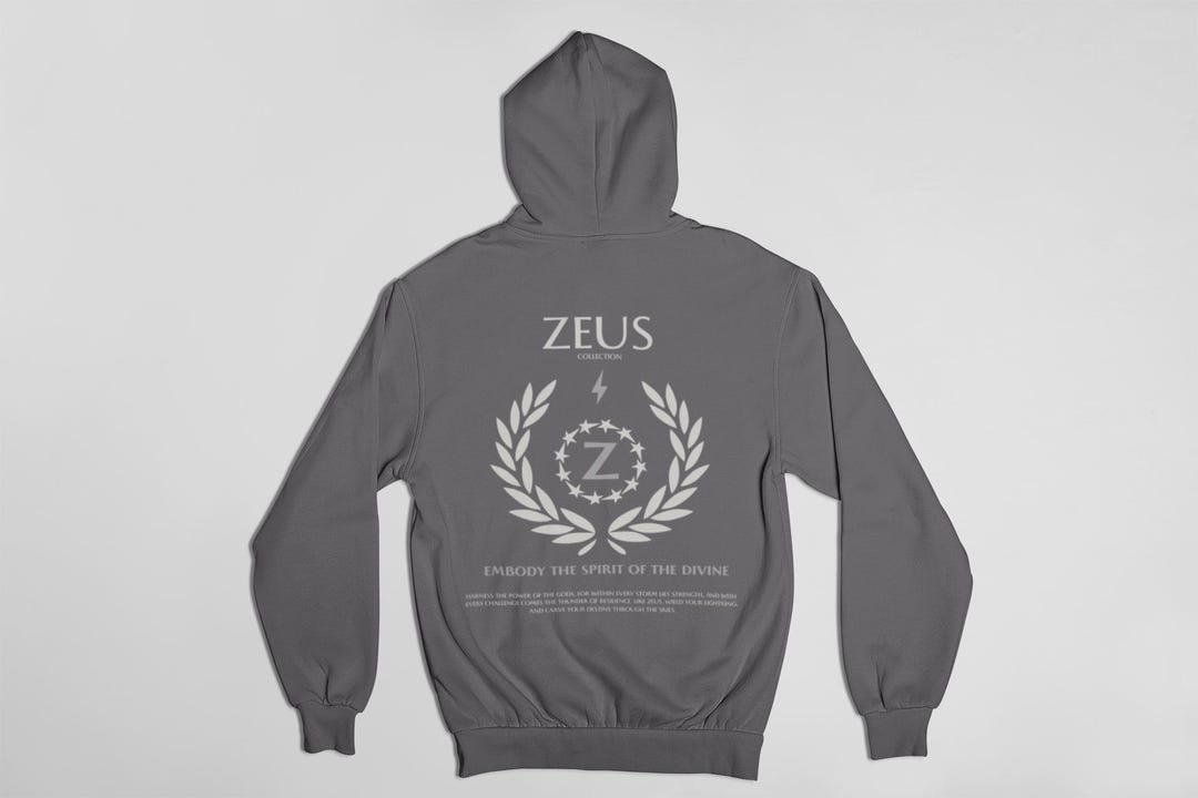 ZEUS Hoodie, Greek Mythology Hoodie, Thunder Hoodie, Power Sweatshirt ...