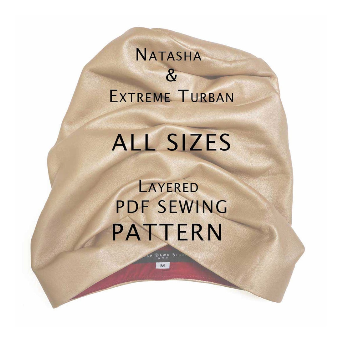 Draped Turban Sewing Pattern: Leather or Fabric, 2 Styles (PDF) - Etsy