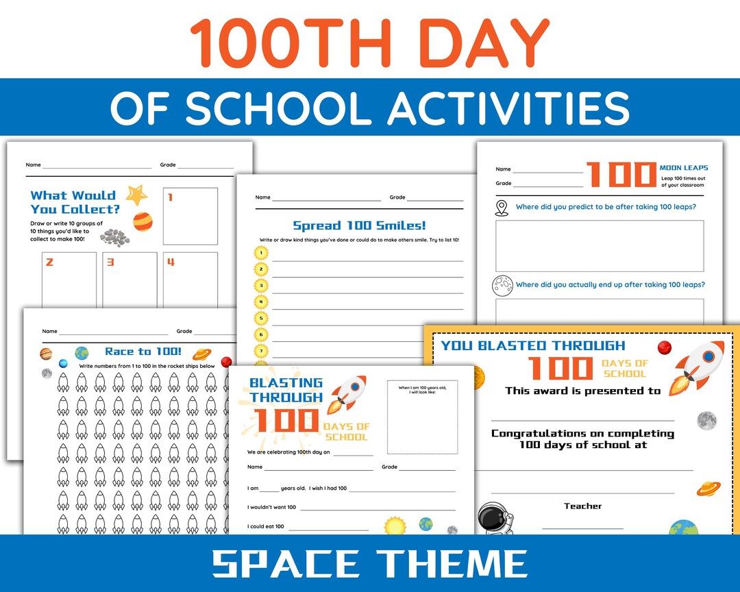 100th Day of School Classroom Activity, 100 Days of School ...