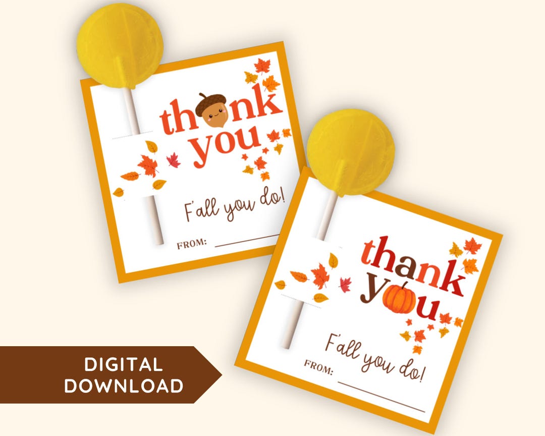 Thanksgiving Fall Lollipop Holder Party Favor Coworker Holiday Gift ...