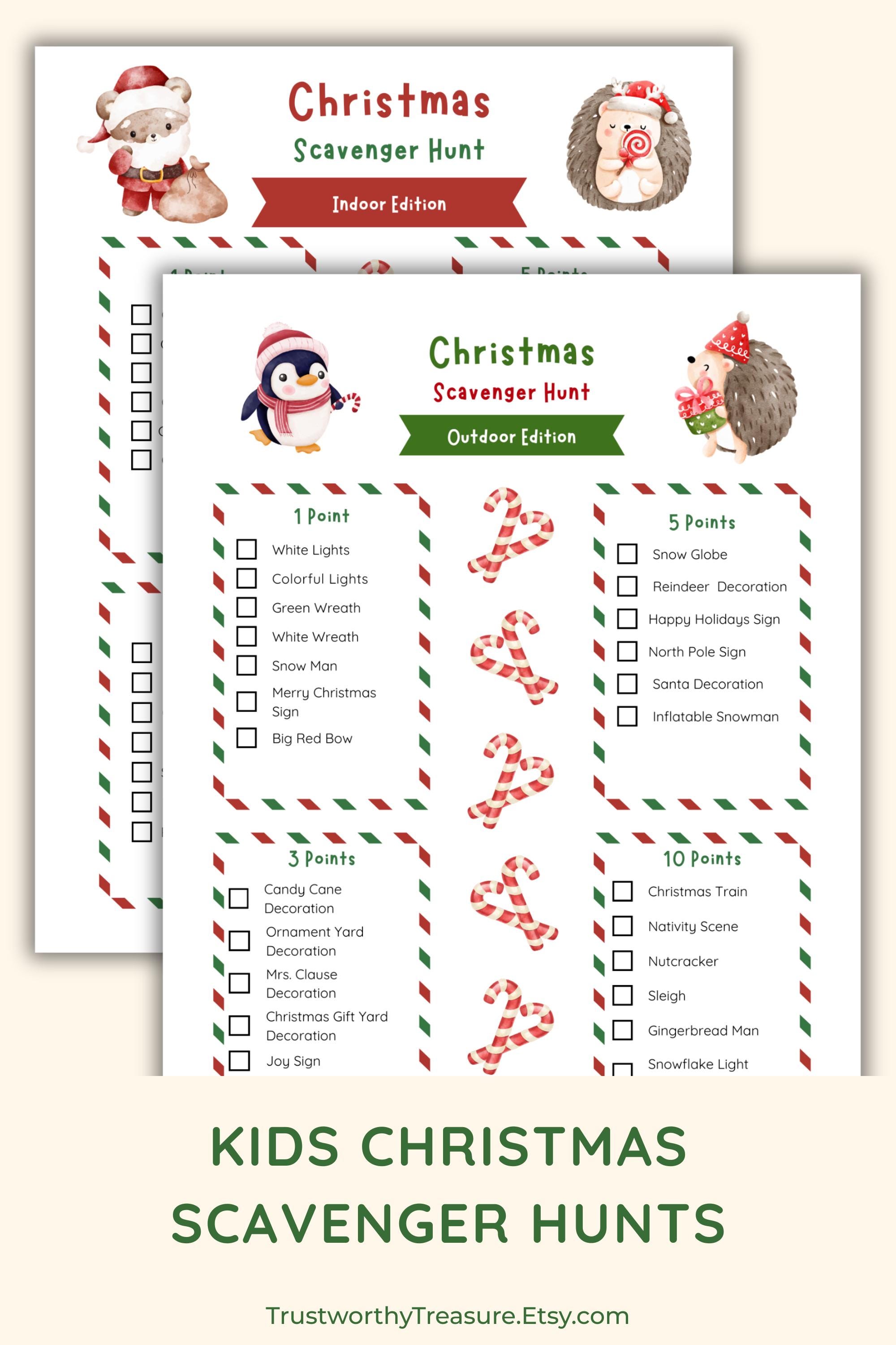 Christmas Scavenger Hunt for Family Indoor and Outdoor Christmas ...