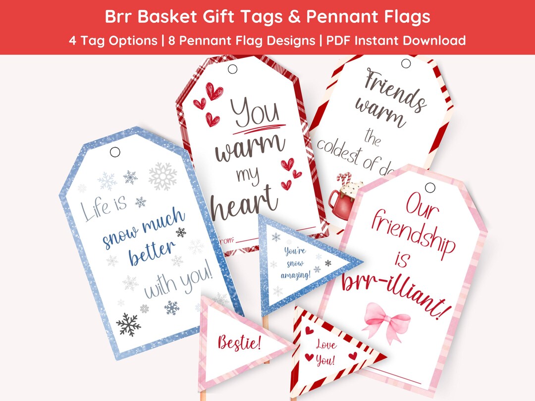 Brr Basket Gift Tags for Friend Bestie Sister, Burr Basket Gift Tags ...