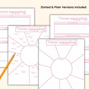 Verse Mapping Bible Worksheet and Study Guide Verse Map Template for ...
