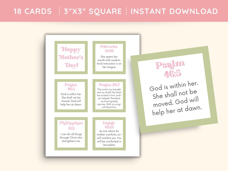 Scripture Cards for Mother's Day Bible Verse Gift Mom Proverbs 31 ...