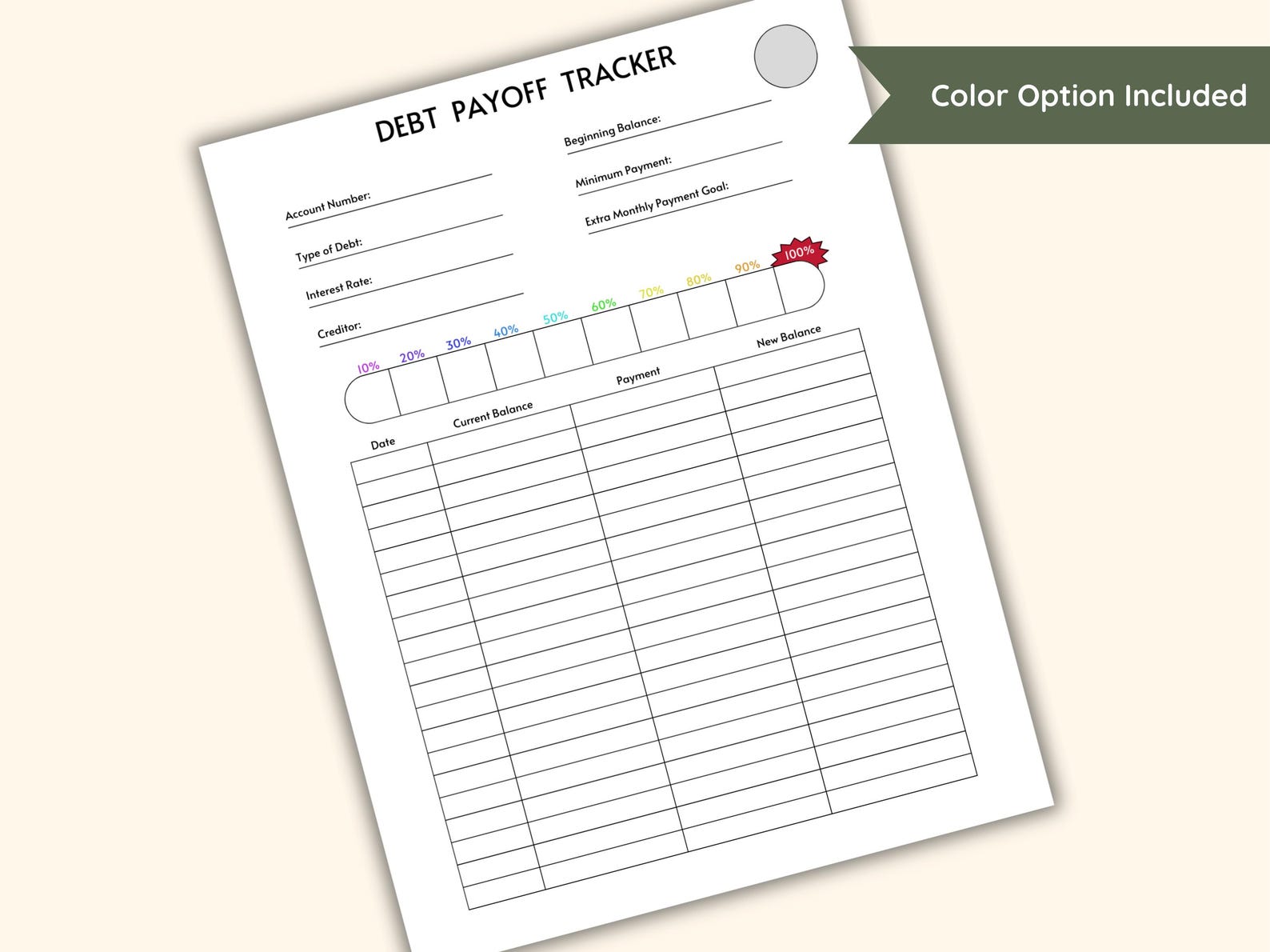 Debt Payoff Tracker Printable for Debt Snowball or Debt Avalanche ...