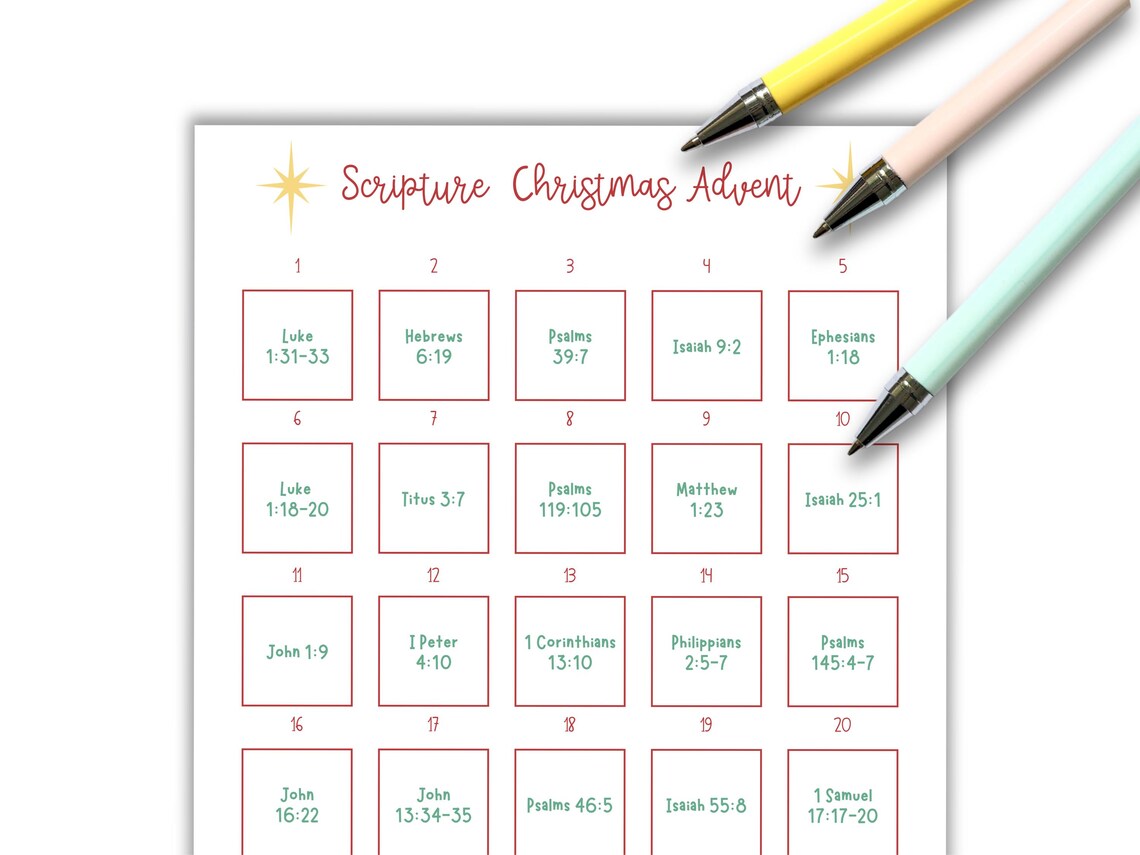 Nativity Advent Calendar Kids, Christian Christmas Countdown, Bible ...